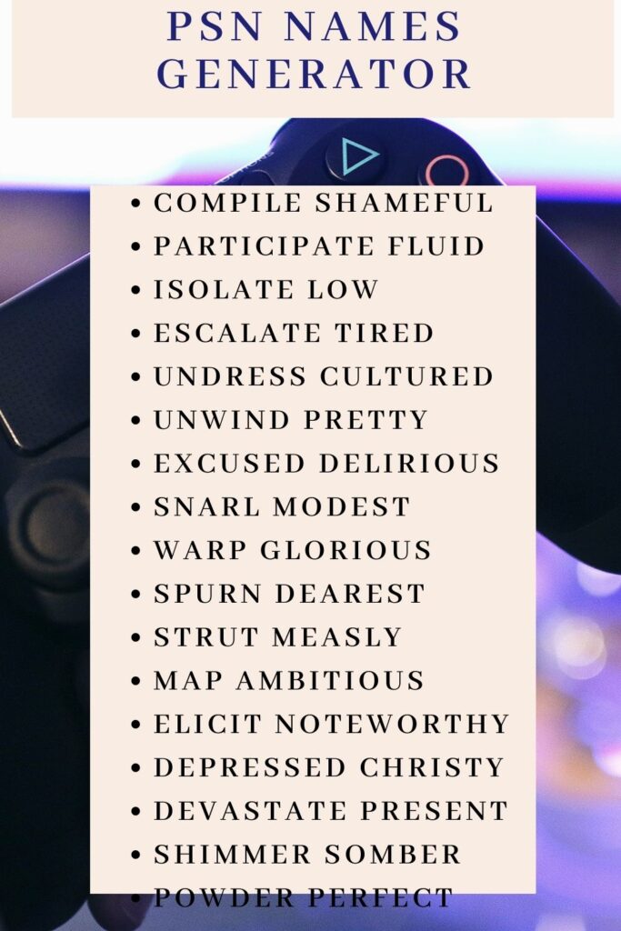 150 Unique Cool Awesome PSN Name Ideas Kids N Clicks