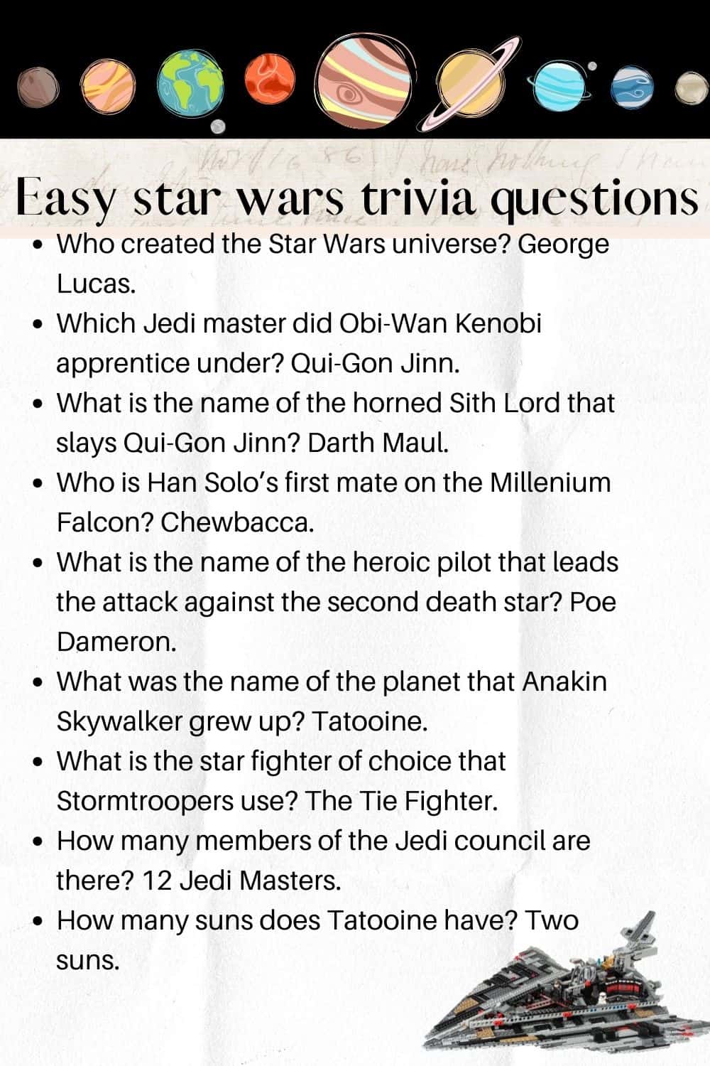 50 Best Star Wars Trivia Questions Answers Kids N Clicks